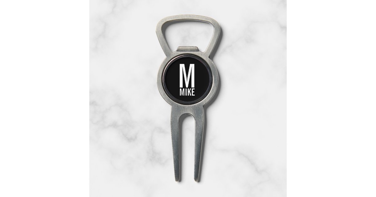 Modern Personalized Monogram and Name Divot Tool | Zazzle
