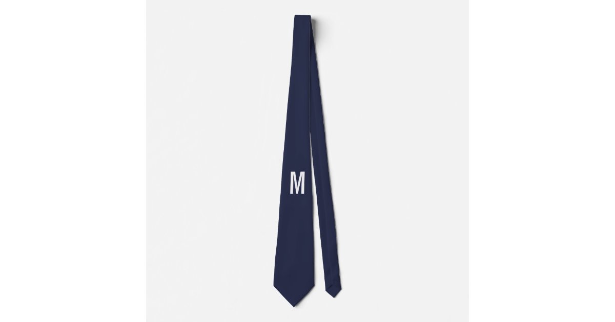 Modern Personalized Monogram Neck Tie | Zazzle
