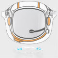 Modern Personalized Name Astronaut Space Helmet Face Shield | Zazzle