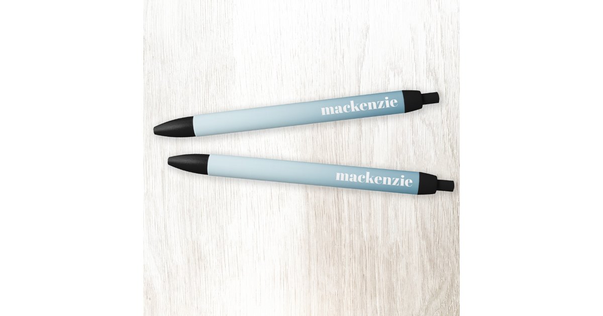 Modern Personalized Name Blue Gradient Pen | Zazzle