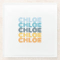 Modern Personalized Name Glass Coaster | Zazzle