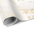 Modern Personalized Name Gold Effect Marble Wrapping Paper | Zazzle