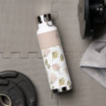 Modern Personalized Name Monogram Floral Water Bottle | Zazzle