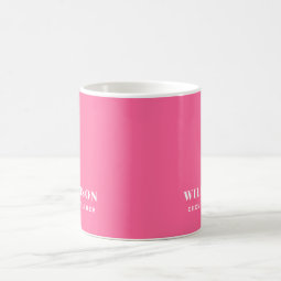 Modern Personalized Name School Teacher Subject Coffee Mug | Zazzle