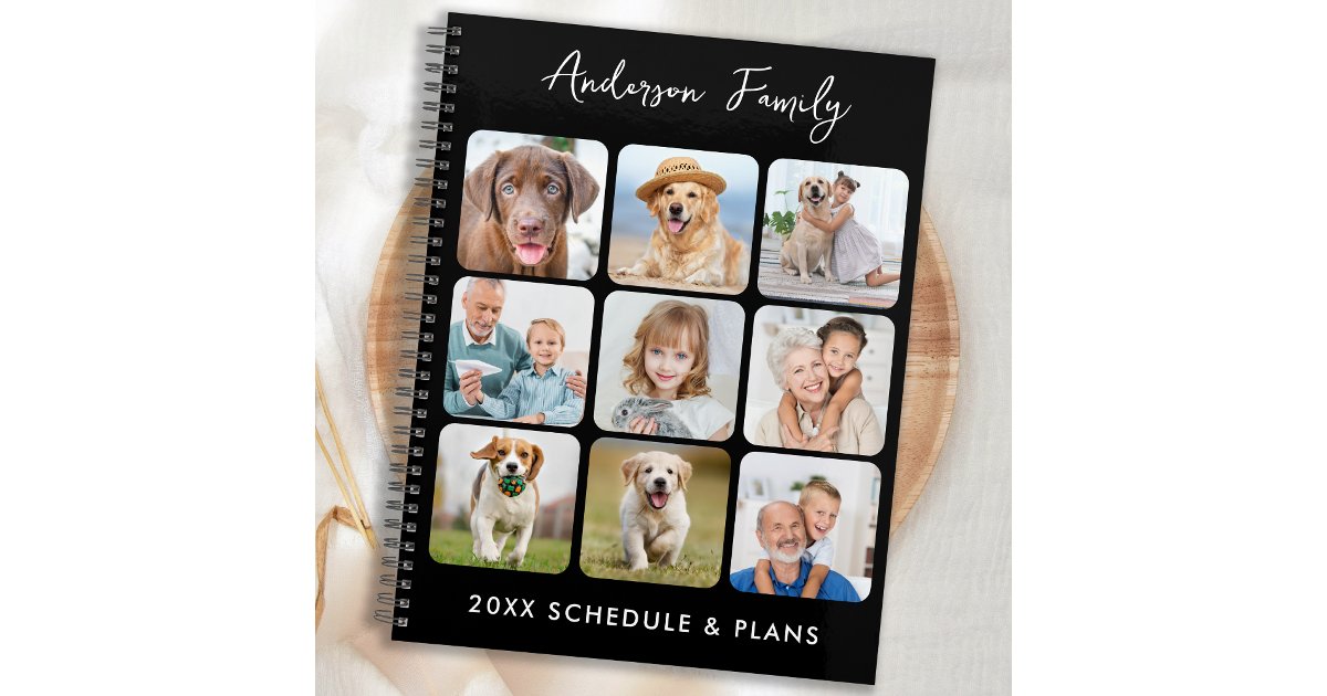 Modern Personalized Photo Collage Custom Calendar Planner | Zazzle