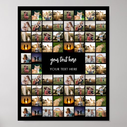 Modern Personalized Photo Collage Poster | Zazzle