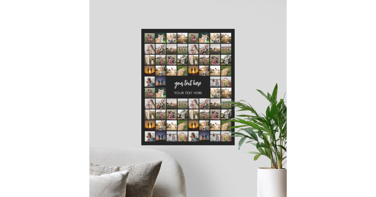 Modern Personalized Photo Collage Poster | Zazzle