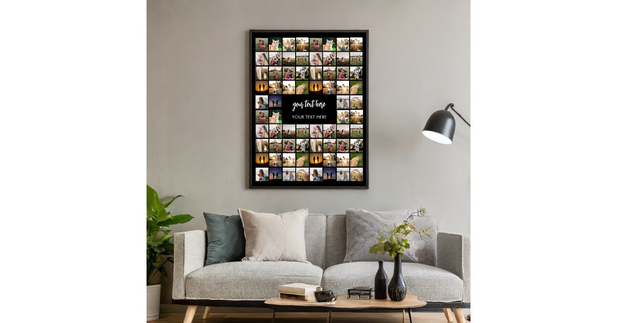 Modern Personalized Photo Collage Poster | Zazzle
