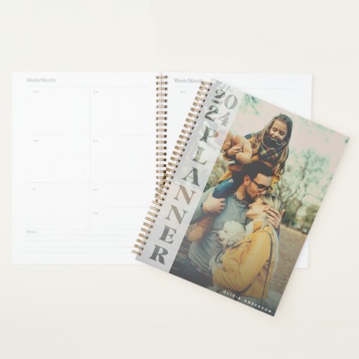 Modern Personalized Photo Create Your Own | 2024 Planner | Zazzle
