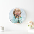 Modern Personalized Photo Name Large Clock | Zazzle