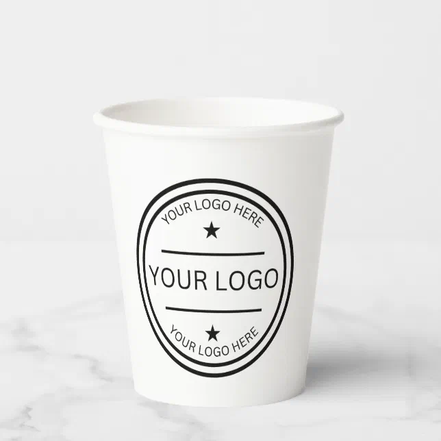 Modern Personalized Plastic Party Promotional Paper Cups | Zazzle