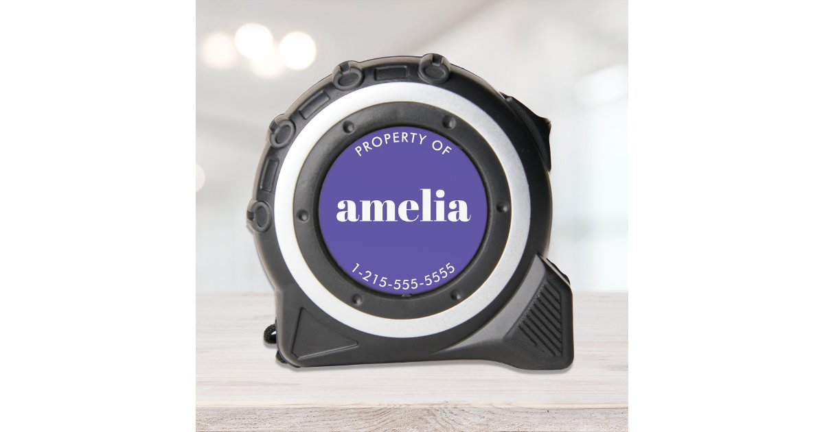 Modern Personalized Purple Tape Measure | Zazzle