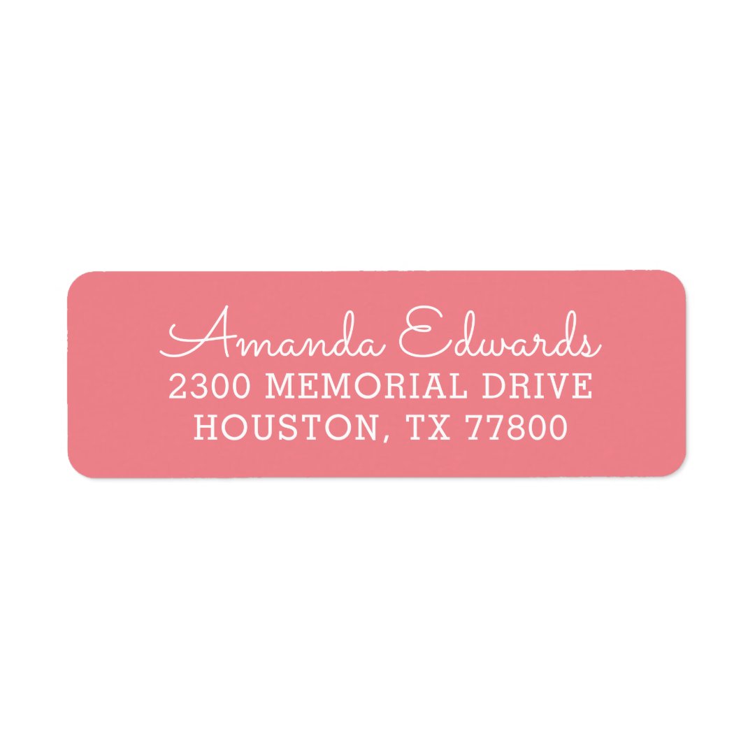 Modern Personalized Return Address Label | Zazzle