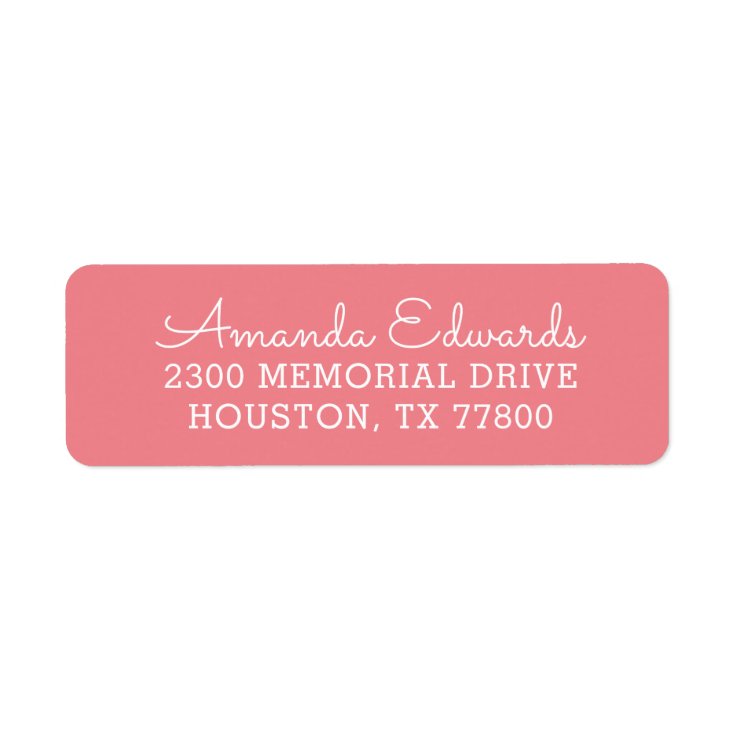 Modern Personalized Return Address Label | Zazzle