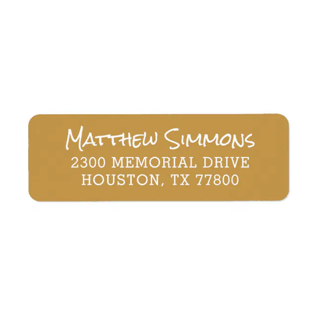 Modern Personalized Return Address Label | Zazzle