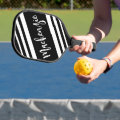 Modern Personalized Striped Custom Color Pickleball Paddle | Zazzle