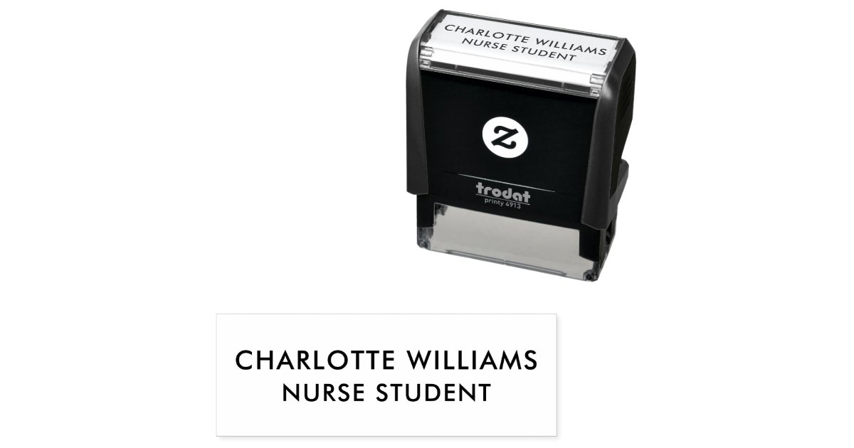 Modern Personalized Student Name Self-inking Stamp | Zazzle