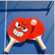 Modern Personalized Table Tennis Angry Face Ping Pong Paddle | Zazzle