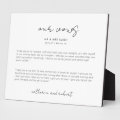 Modern Personalized Wedding Vows Plaque | Zazzle