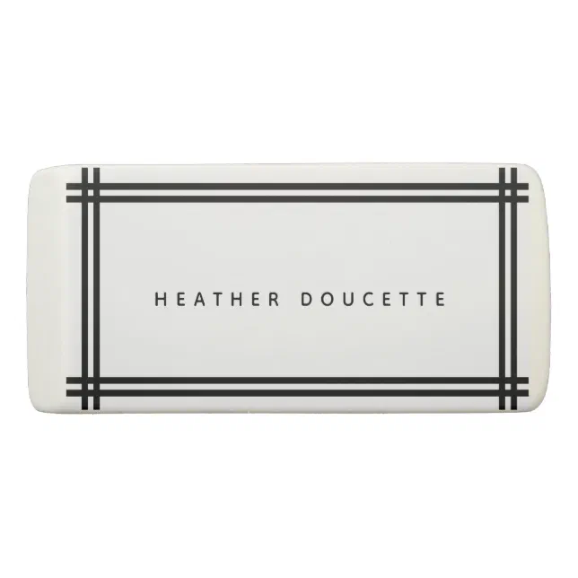 Modern Personalized Wedge Eraser | Zazzle