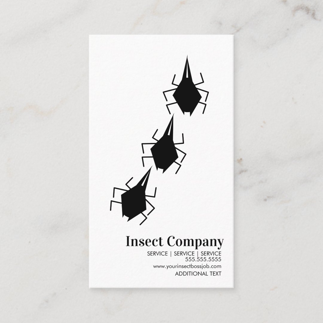 Modern Pest Control Bugs Company Logo Business Card | Zazzle