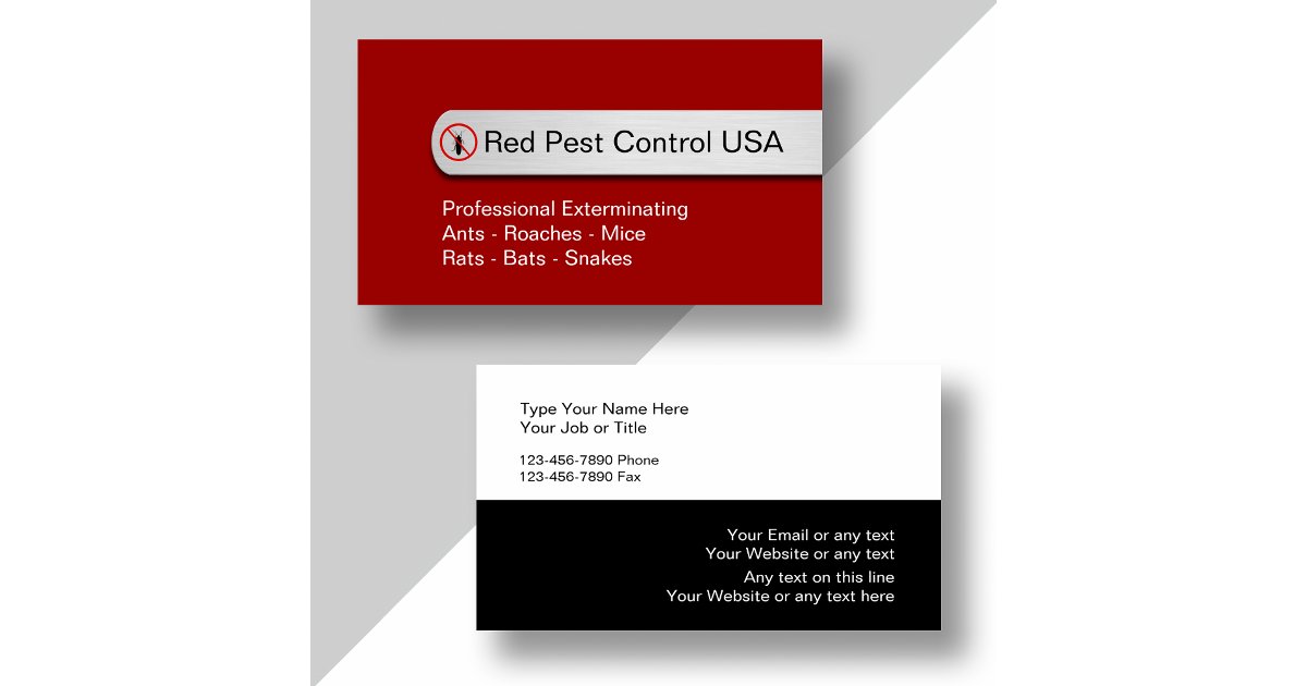 Modern Pest Control Business Cards | Zazzle