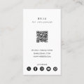 Modern Pet Cat Influencer Photo QR Code Business Card | Zazzle