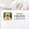 Modern Pet Dog Photo Return Address Label | Zazzle
