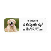 Modern Pet Dog Photo Return Address Label | Zazzle