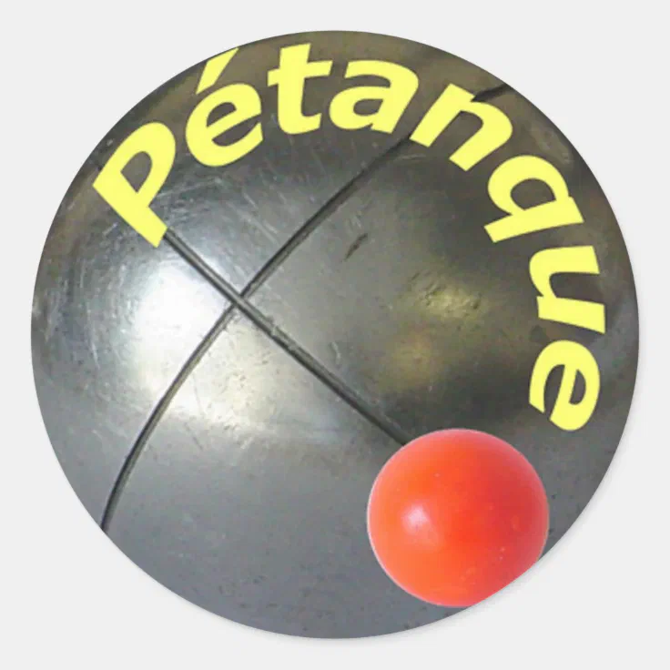 Modern Petanque design ball Classic Round Sticker | Zazzle