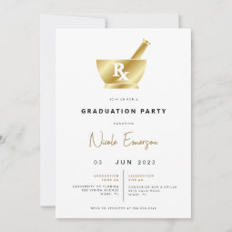 Modern Pharmacy School Graduation Party Invitation | Zazzle