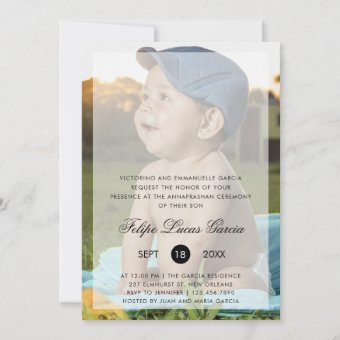 Modern Photo Annaprashan First Rice Ceremony Invitation | Zazzle