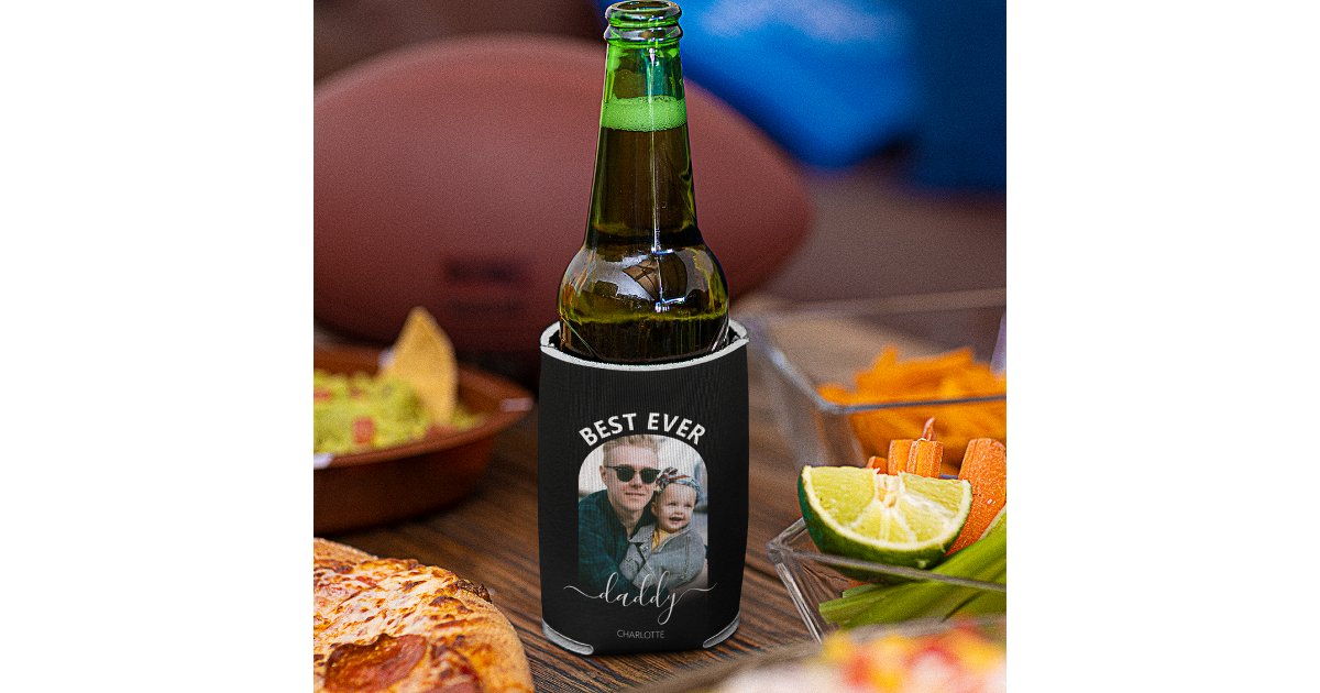 Modern Photo Arch | Best Ever Daddy Can Cooler | Zazzle