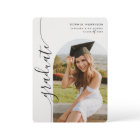 Modern Photo Arch Vertical Script Graduation Invitation | Zazzle