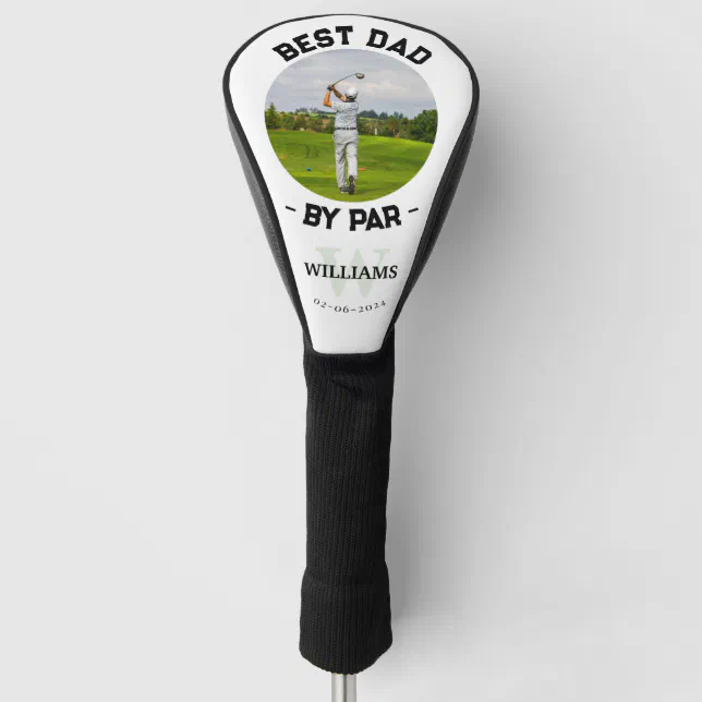 Modern Photo Best Dad By Par Golf Head Cover | Zazzle