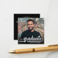 Modern Photo Black Graduation Party Enclosure Card | Zazzle