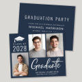 Budget Blue College Graduation Party Invitation | Zazzle