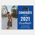 Modern Photo Blue High School Graduation Sign | Zazzle