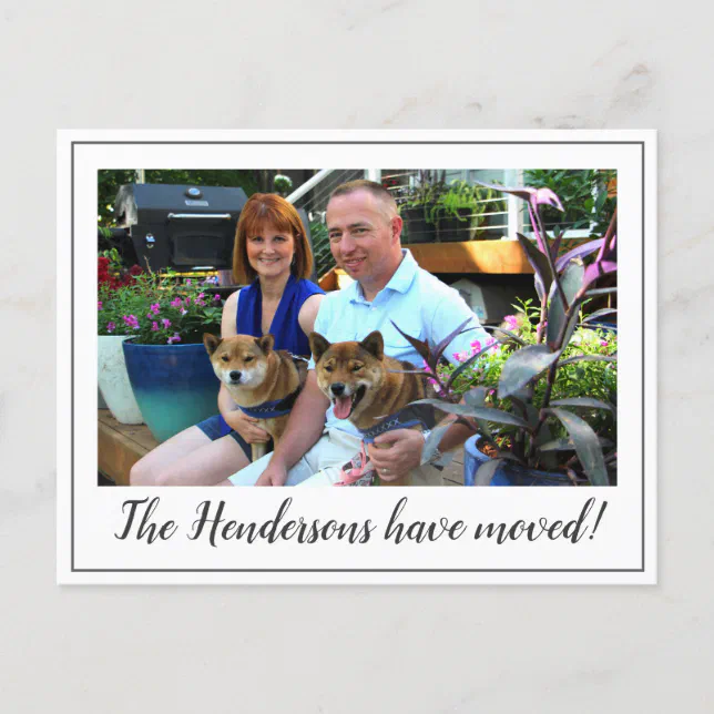 Modern Photo Change of Address Announcement Postcard | Zazzle