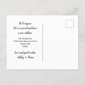 Modern Photo Change of Address Announcement Postcard | Zazzle