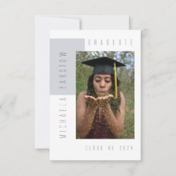 Modern Photo Class of 2024 Graduation Party Invitation | Zazzle
