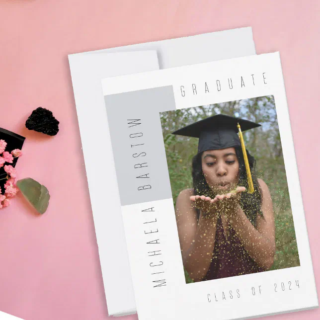 Modern Photo Class of 2024 Graduation Party Invitation | Zazzle