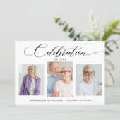 Modern Photo Collage Celebration Of Life Invitation | Zazzle