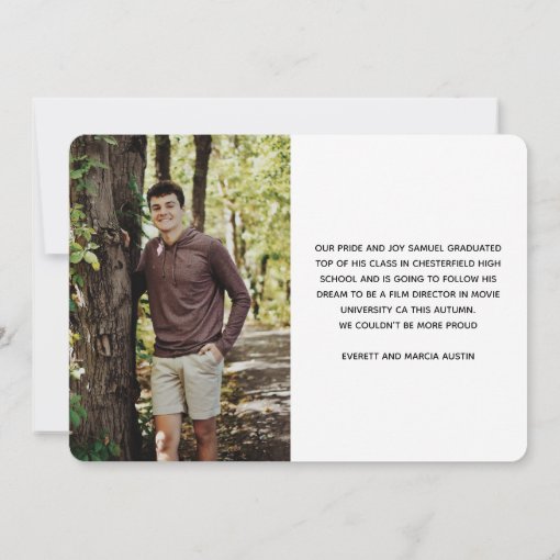 Modern Photo Collage Film Strip Graduation Announ Announcement | Zazzle