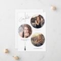 Modern Photo Collage Graduation Circle White Announcement | Zazzle