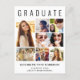 Modern Photo Collage Graduation Party Invitation Postcard | Zazzle