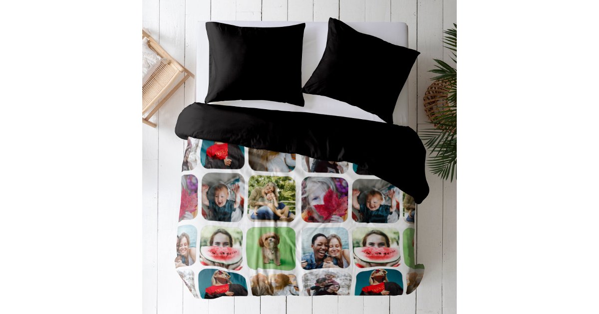 Modern Photo Collage pattern Duvet Cover | Zazzle