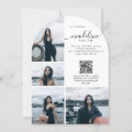 Modern Photo Collage QR code Graduation Party Invitation | Zazzle