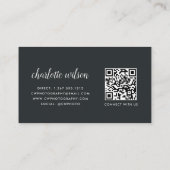 Modern Photo Collage QR Code Photographer Business Card | Zazzle