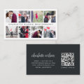 Modern Photo Collage QR Code Photographer Business Card | Zazzle